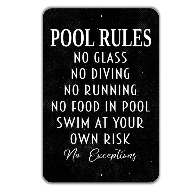 Swimming Pool Signs - Etsy