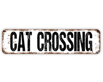 Cat Crossing Sign | Etsy