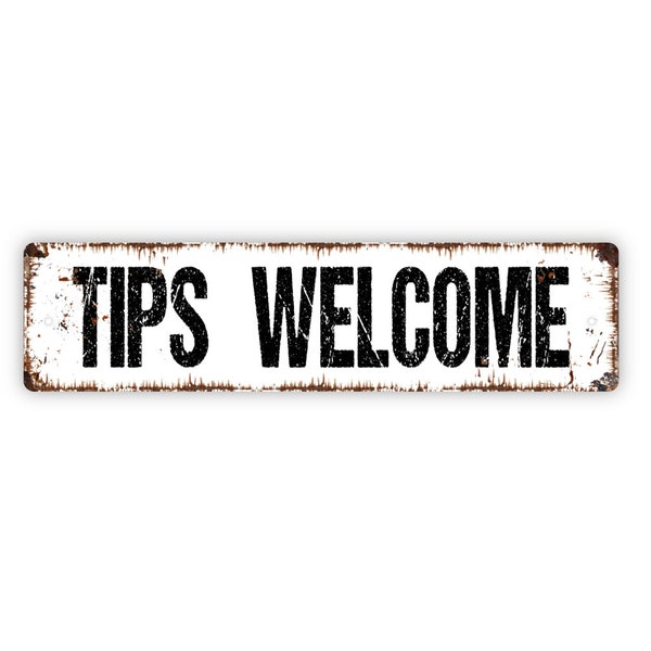 Tips Appreciated Sign - Etsy