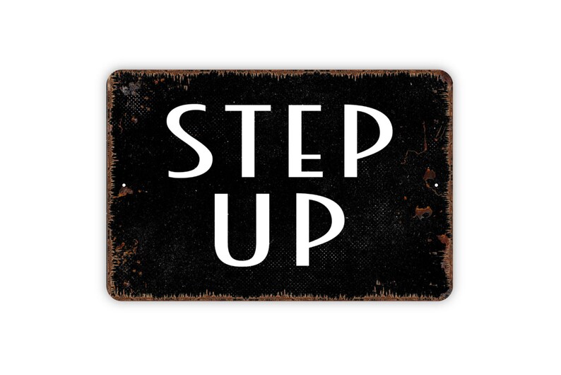 Step up Sign Watch Your Step Warning Metal Indoor or Outdoor - Etsy