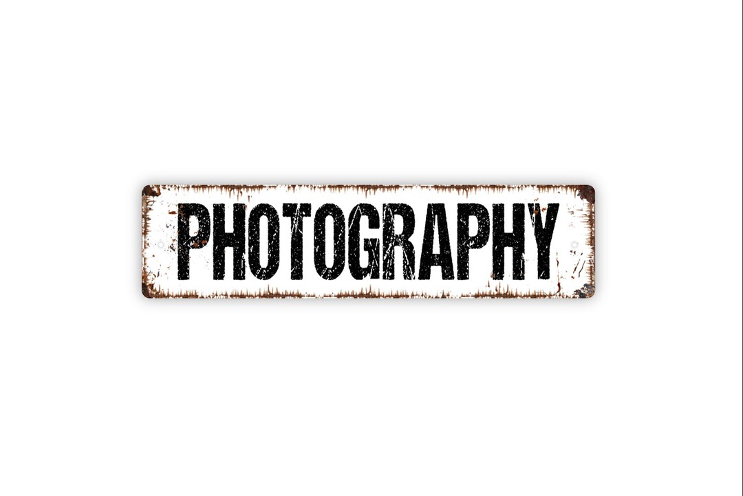 Photography Sign - Photos Taken Here Photographer Camera Rustic Street ...