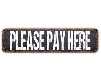 Please Pay Here Sign - Etsy