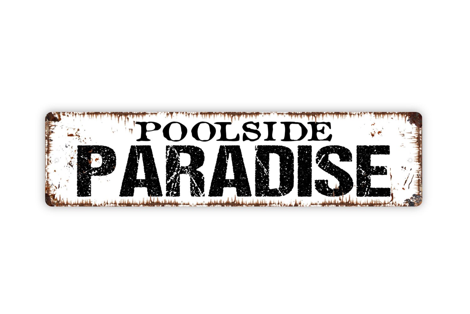 Poolside Paradise Sign Swimming Pool Rustic Custom Metal - Etsy