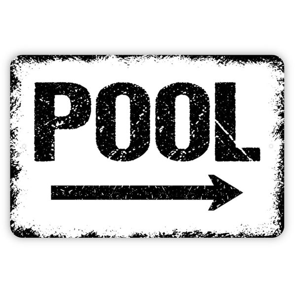 Pool Arrow Sign - Etsy