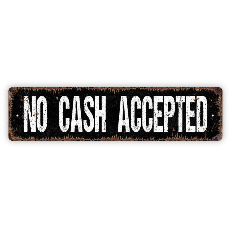 Cash Only Sign - Etsy
