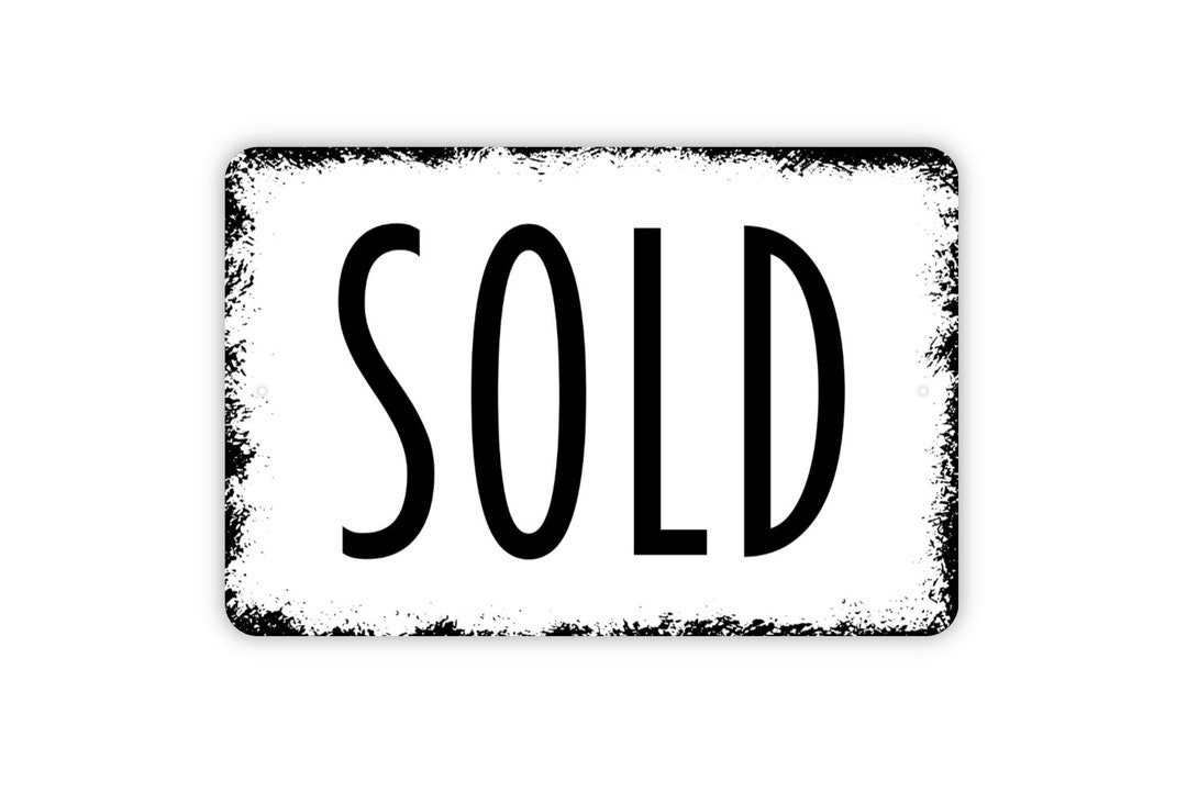 Sold Sign - Metal Wall Art - Etsy