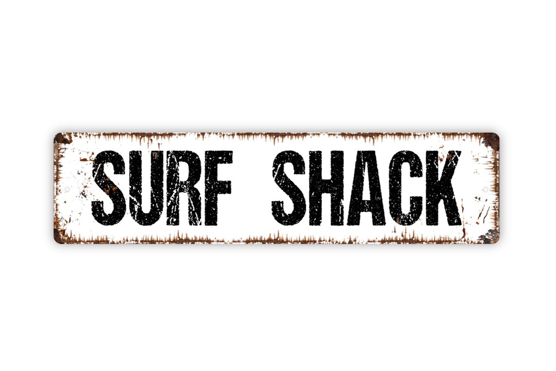 Surf Shack Sign Beach Waves Surfing Ocean Rustic Street - Etsy