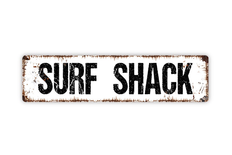 Surf Shack Sign Beach Waves Surfing Ocean Rustic Street - Etsy