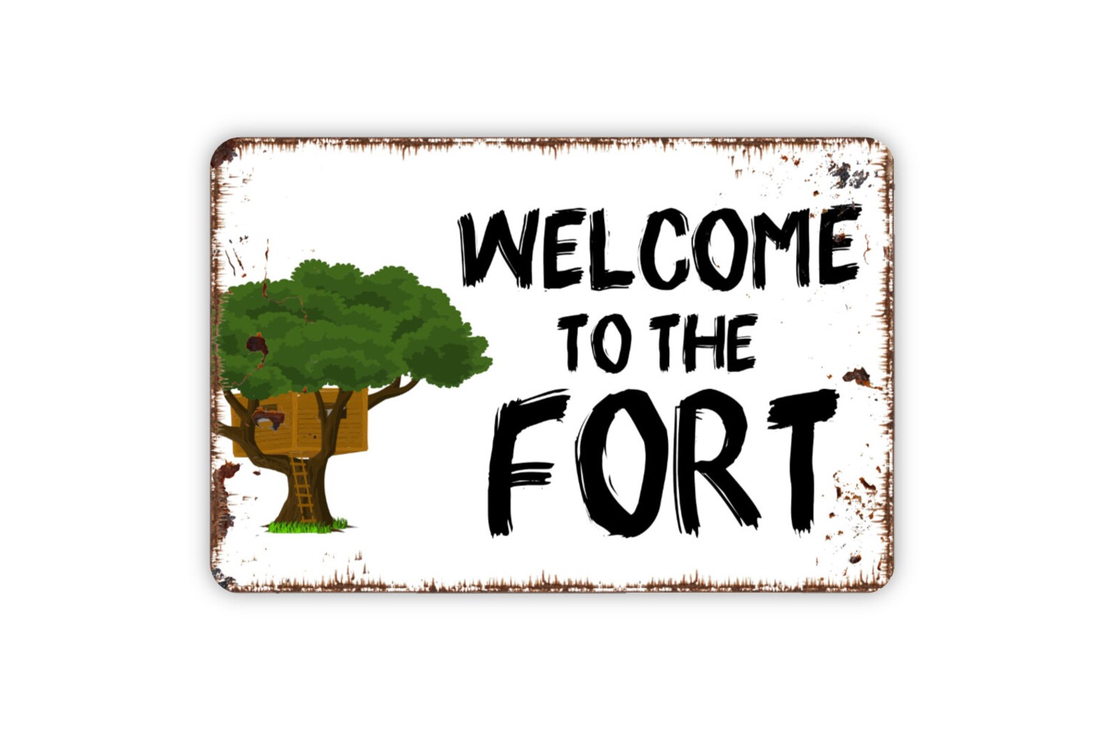 Kids Fort Metal Sign Kids Tree House Personalized Custom | Etsy