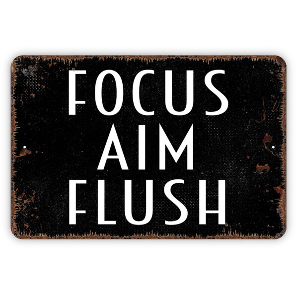 Flush Sign - Etsy