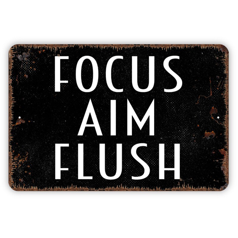 Flush Sign - Etsy