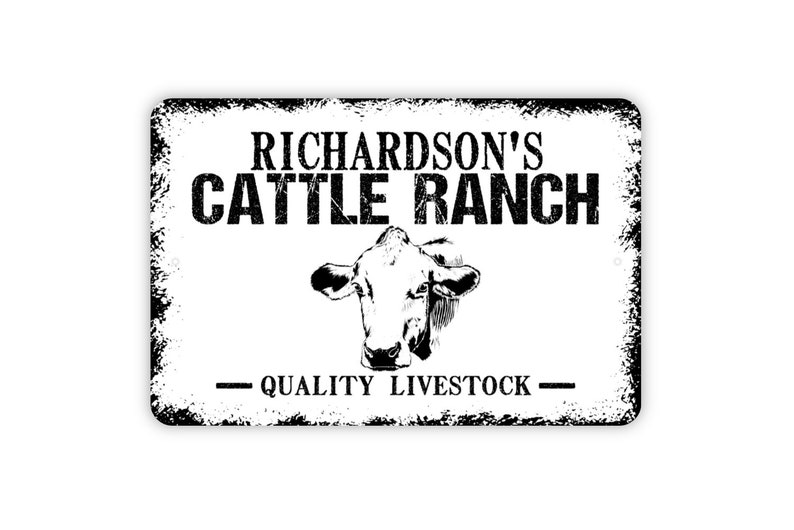 Personalized Cattle Ranch Sign Custom Cow Metal Wall Art - Etsy