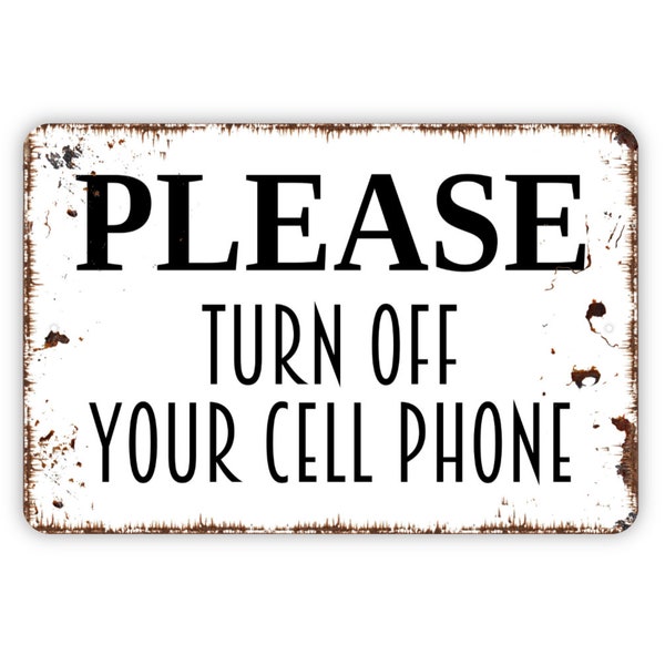 Quiet Please No Cell Phone Sign - Etsy