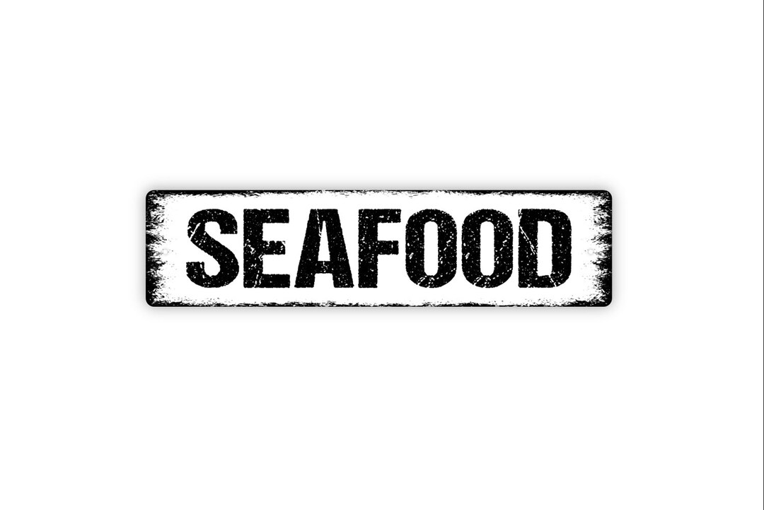 Seafood Sign - Fresh Fish Shrimp Lobster Crab Oysters Kitchen Cafe ...