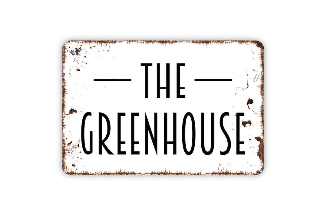 The Greenhouse Sign - Metal Garden Indoor or Outdoor Wall Art - Etsy