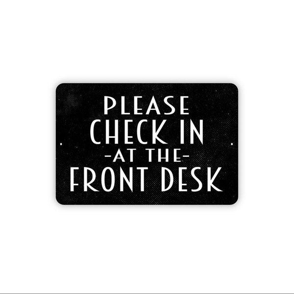 Front Desk Check in Sign - Etsy