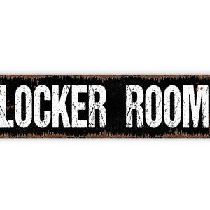 Locker Room Sign - Bathroom Rustic Custom Metal Street Sign or Door ...
