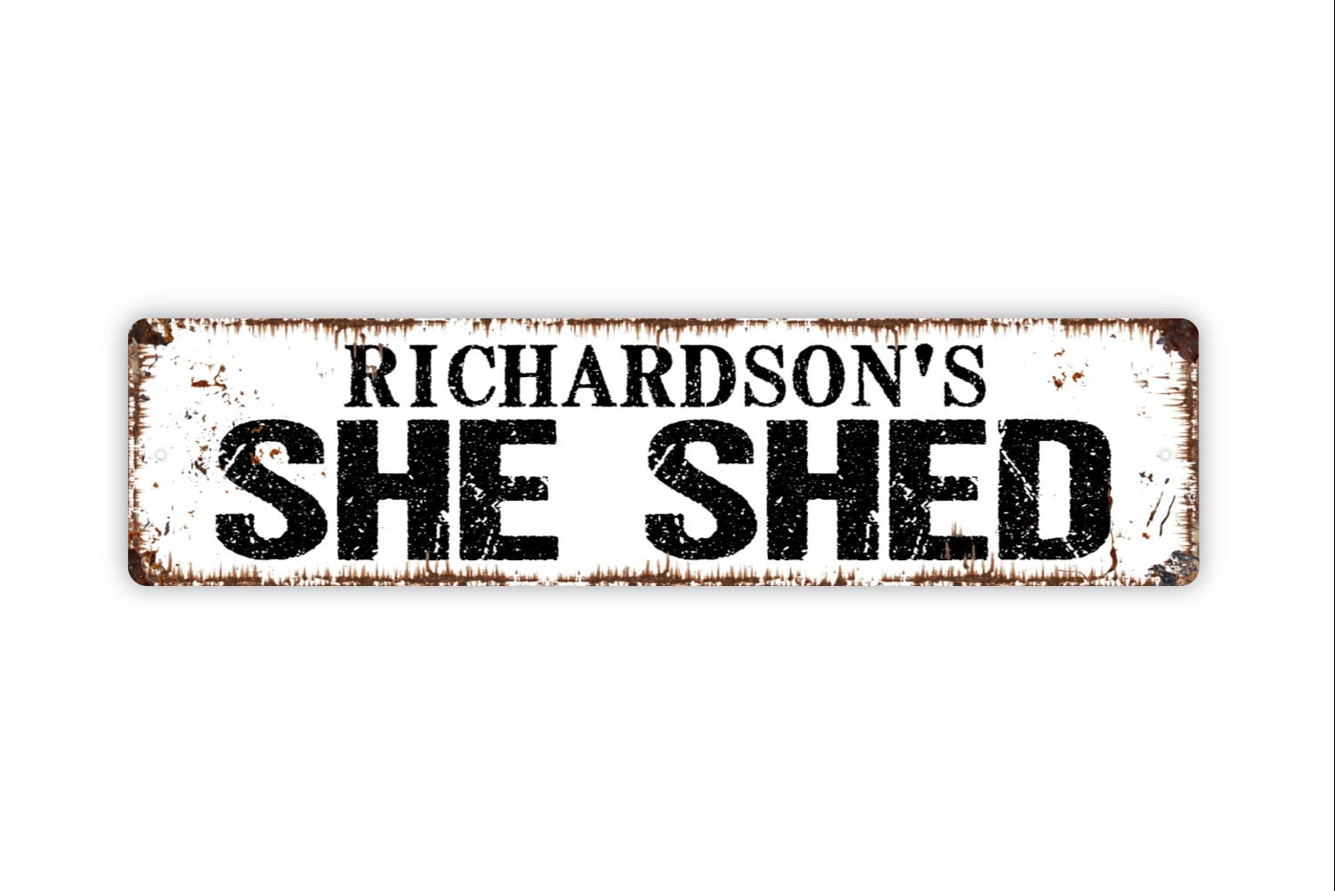 Personalized She Shed Sign Custom Metal Sign Rustic Street - Etsy
