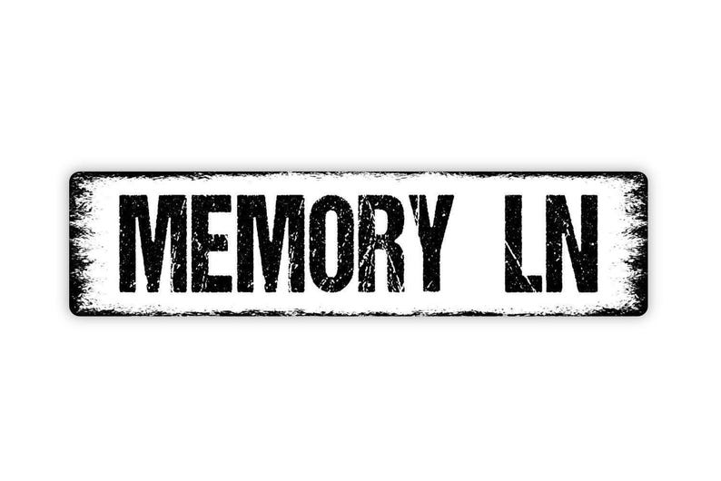 Memory Lane Sign | Metal Wall Decor for Home, Hallway, Photo Wall ...