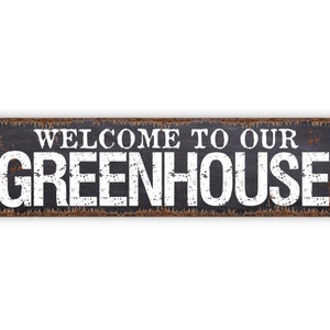 Welcome To Our Greenhouse Sign Garden Rustic Custom Metal | Etsy