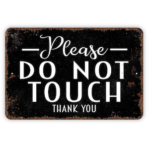 Please Do Not Touch Thank You Sign - Metal Wall Art - Etsy