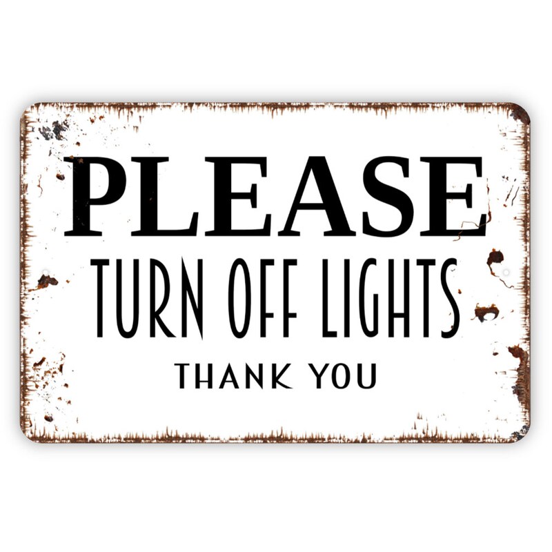 Turn off Lights Sign - Etsy