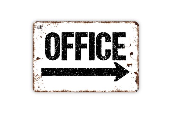 Office Sign with Right or Left Arrow Metal Sign Farmhouse | Etsy