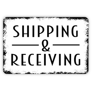 Shipping and Receiving Sign - Loading Dock Deliveries Outdoor or Indoor ...