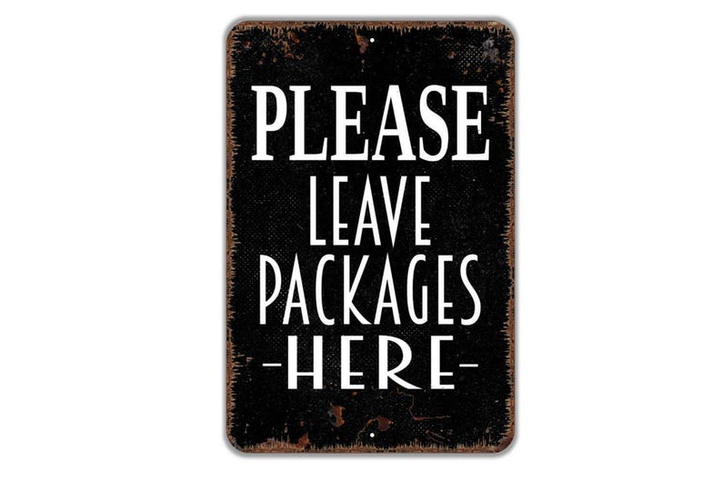 Vertical Please Leave Packages Here Sign - Delivery Instructions Mail ...