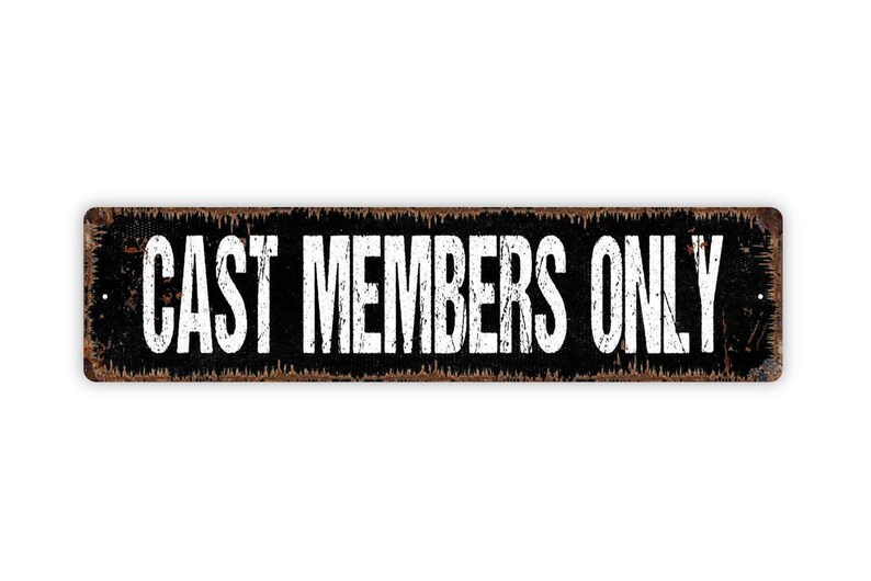 Cast Members Only Sign | Metal Restricted Area Wall Decor for Theater ...