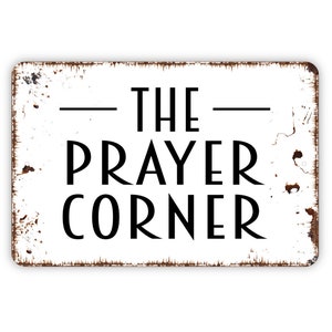 The Prayer Corner Sign - Metal Wall Art - Indoor or Outdoor - Etsy