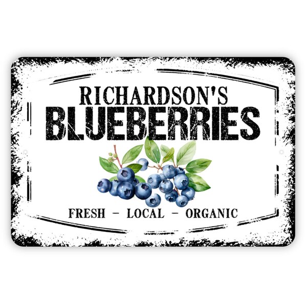 Blueberry Sign - Etsy