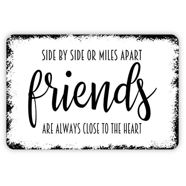 Side by Side or Miles Apart Friends Are Always Close to Heart - Etsy