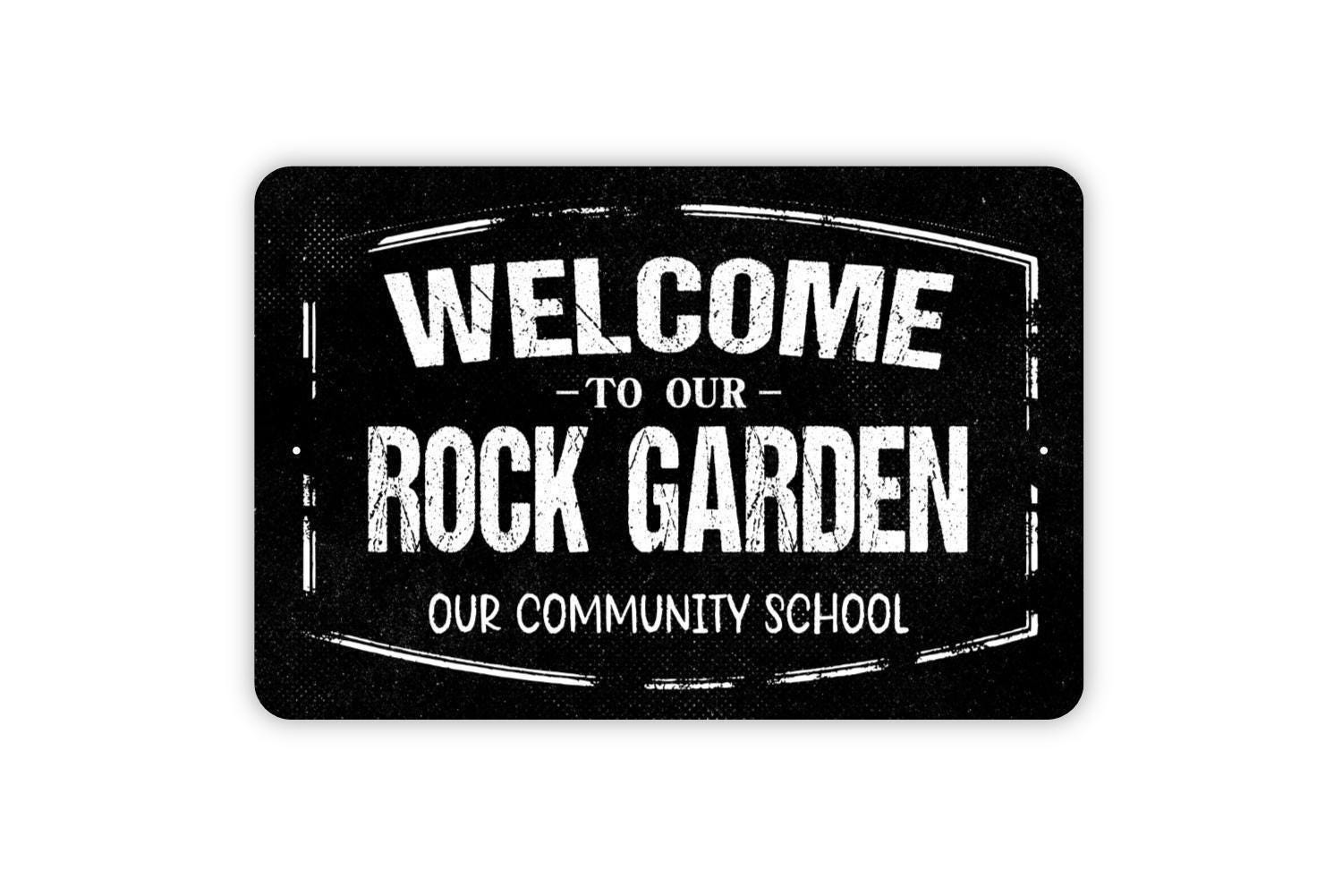 Personalized Welcome to Our Rock Garden Sign, Custom Garden Name Wall ...