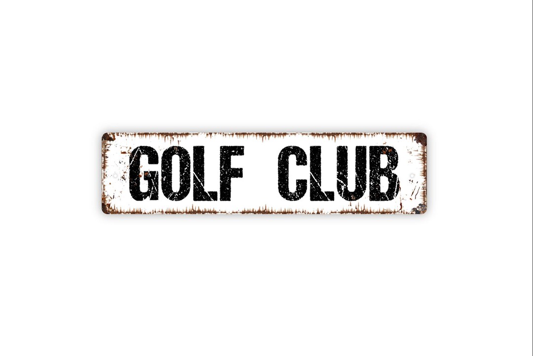 Golf Club Sign - Golfer Golfing 19th Hole Tee Time Clubhouse Rustic ...