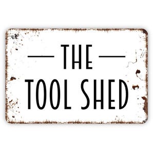 The Tool Shed Sign, Metal Sign, Farmhouse Contemporary Modern Wall ...