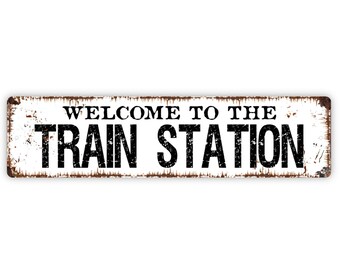 Metal Train Sign - Etsy