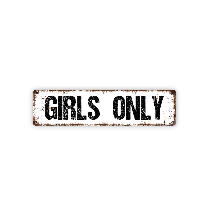 Girls Only Sign - Etsy