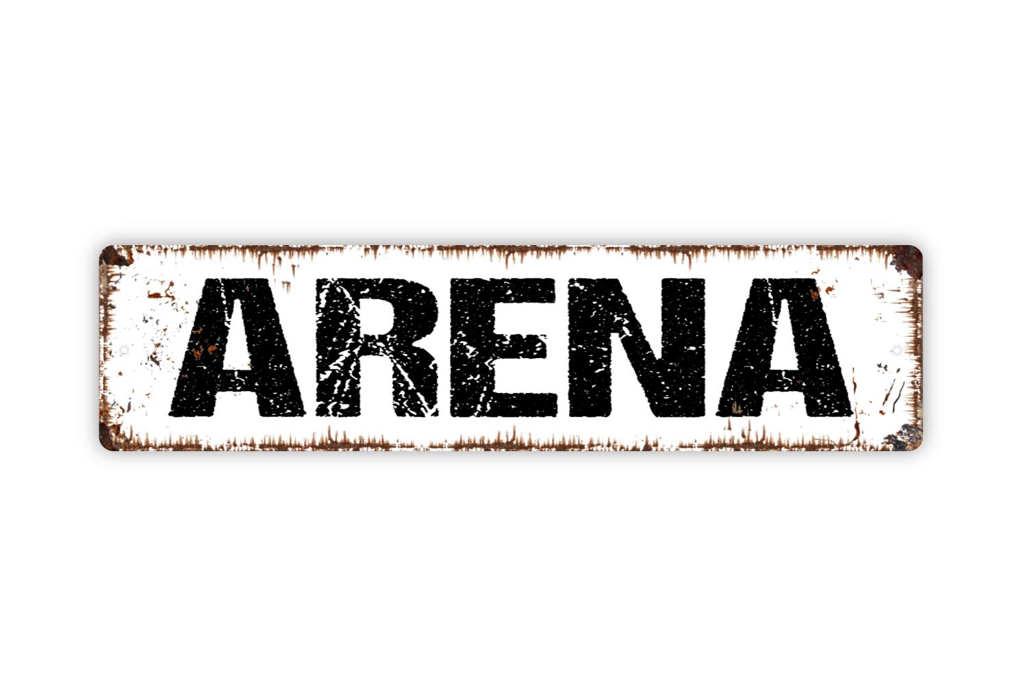 Arena Sign Rustic Metal Street Sign or Door Name Plate - Etsy UK
