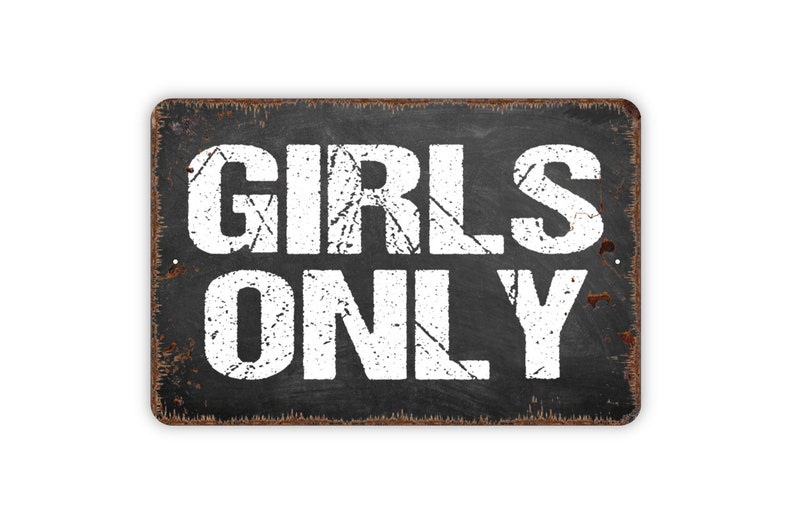 Girls Only Sign Clubhouse Metal Sign Farmhouse Contemporary - Etsy