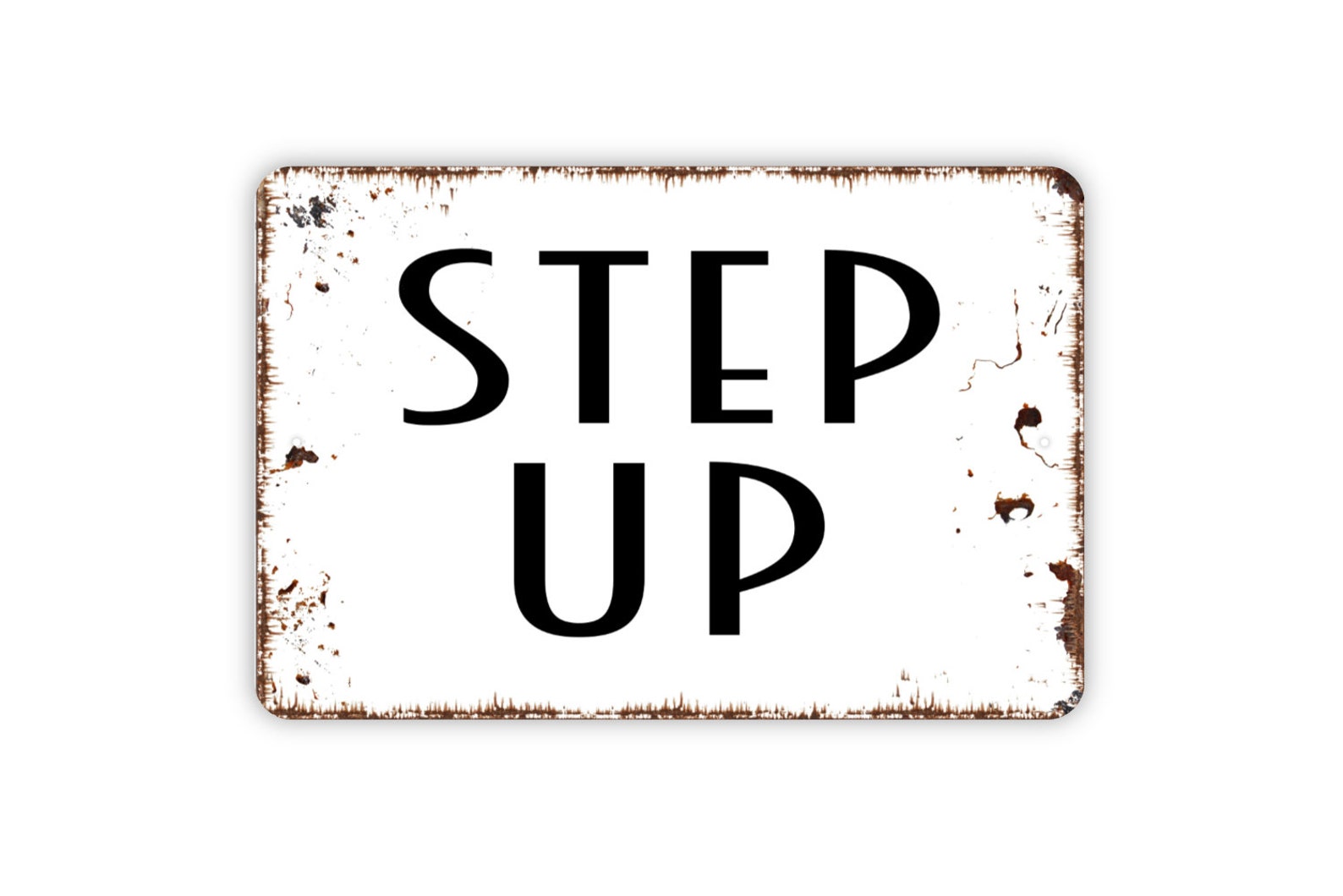 Step up Sign Watch Your Step Warning Metal Indoor or Outdoor - Etsy