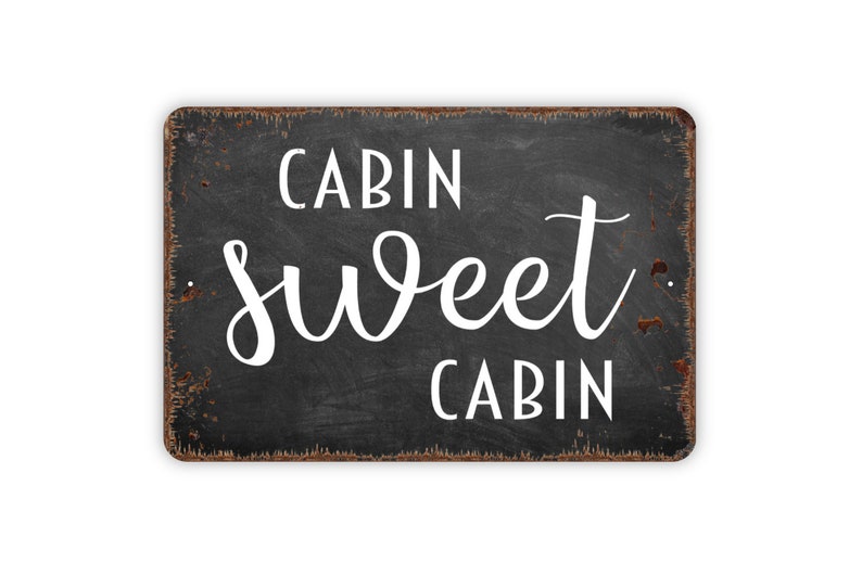 Cabin Sweet Cabin Sign Metal Sign Farmhouse Contemporary - Etsy