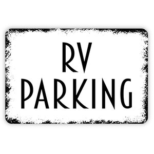 RV Parking Sign - Camper Travel Trailer Reserved for Motorcoach Metal ...