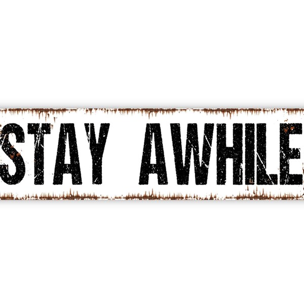 Stay Awhile Canvas - Etsy