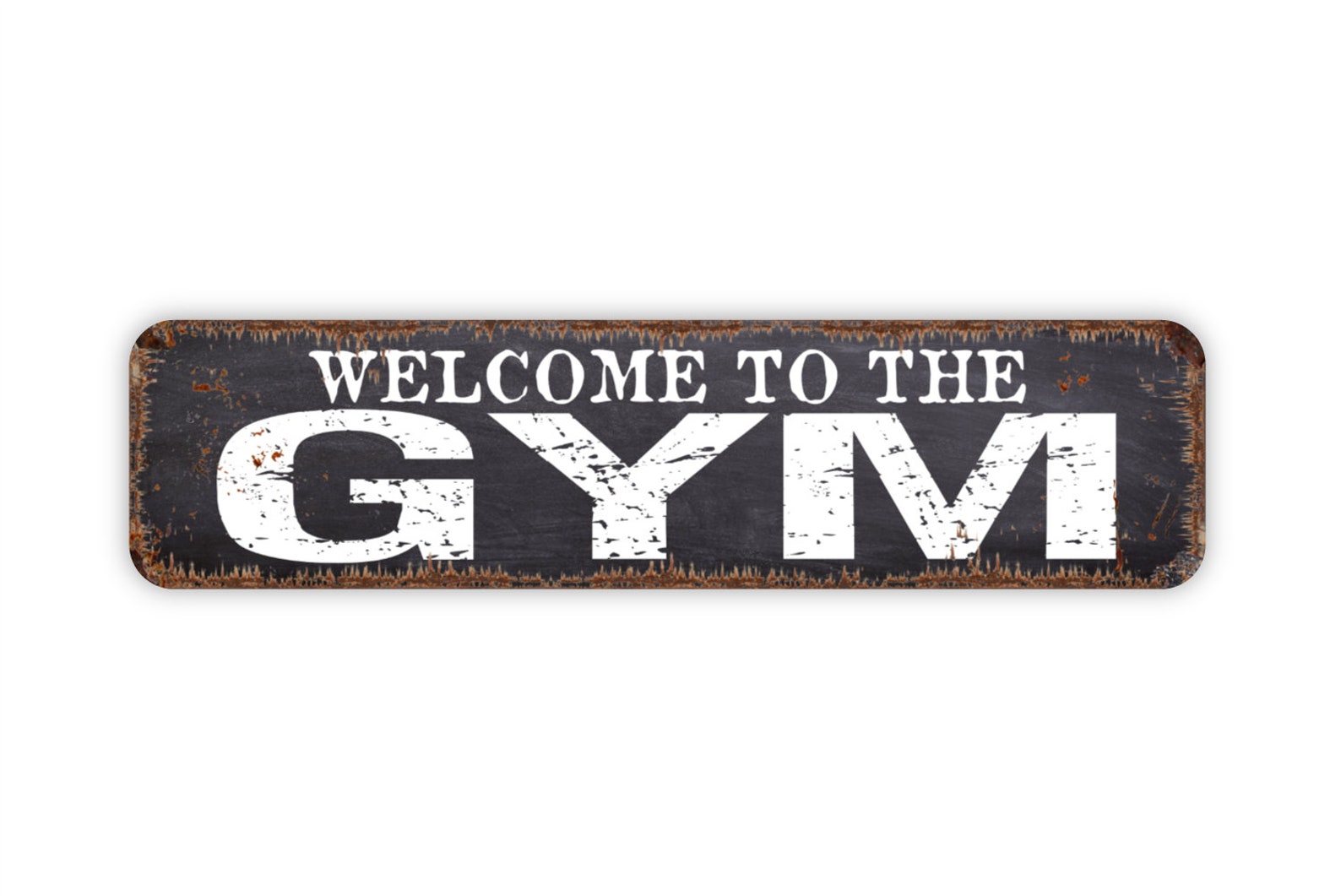 Welcome To The Gym Sign Fitness Center Rustic Custom Metal | Etsy
