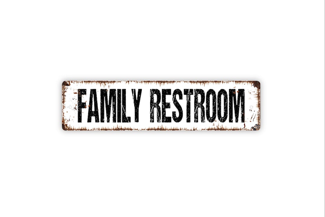 Family Restroom Sign - Men Women Girls Boys Infant Toddler Baby Change ...