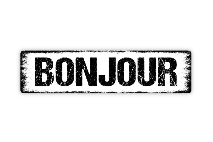 Bonjour Sign - Etsy