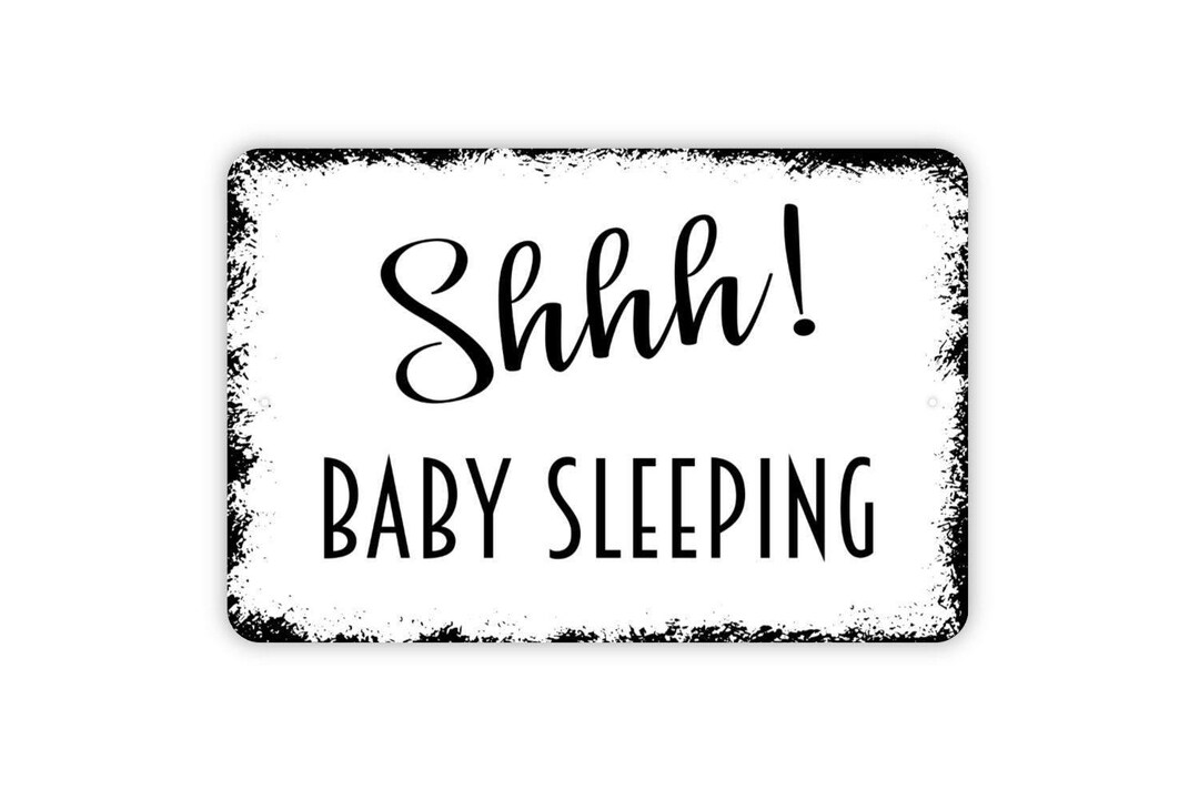 Shhh! Baby Sleeping Sign | Rustic Nursery or Front Door Wall Sign ...