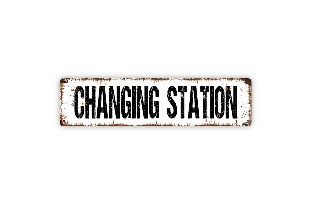Changing Station Sign - Bathroom Restroom Water Closet El Bano Baby ...