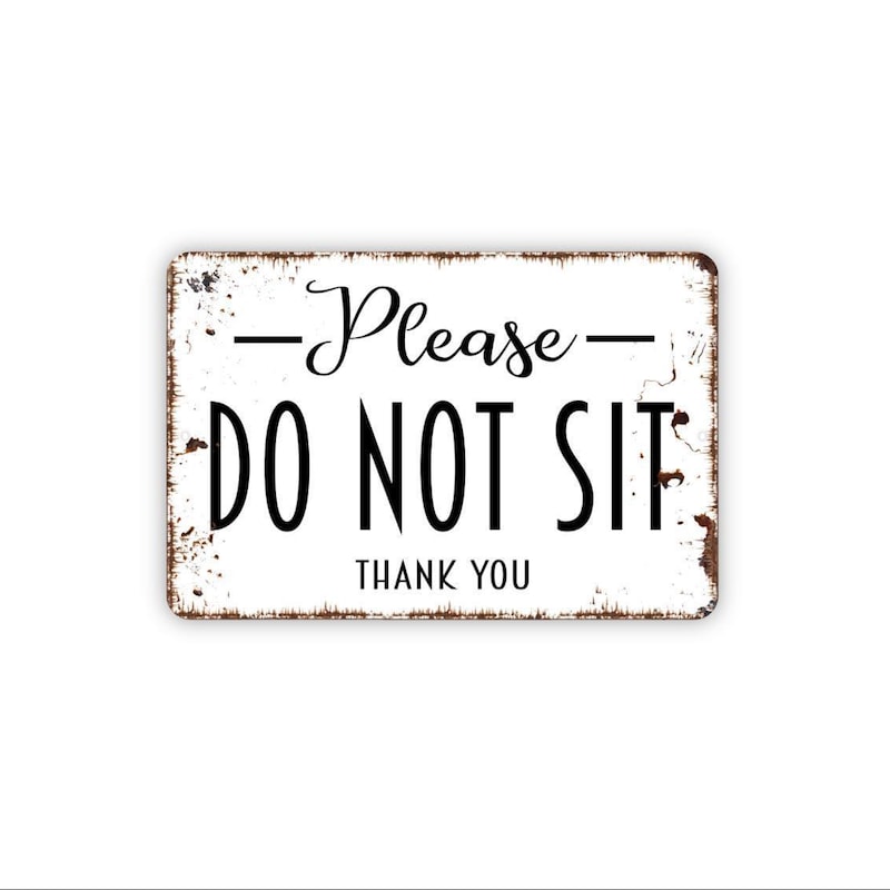 Please Do Not Sit Sign - Etsy